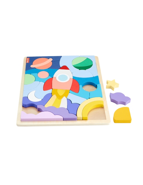 Rompecabezas Space Stars Juguete del Espacio de Madera Fisher Price 42 ...